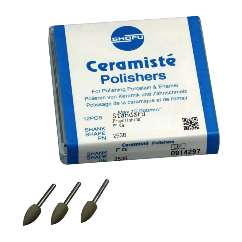 253B Ceramiste Silicon Polisher FG Standard Midi Point 12/pk
