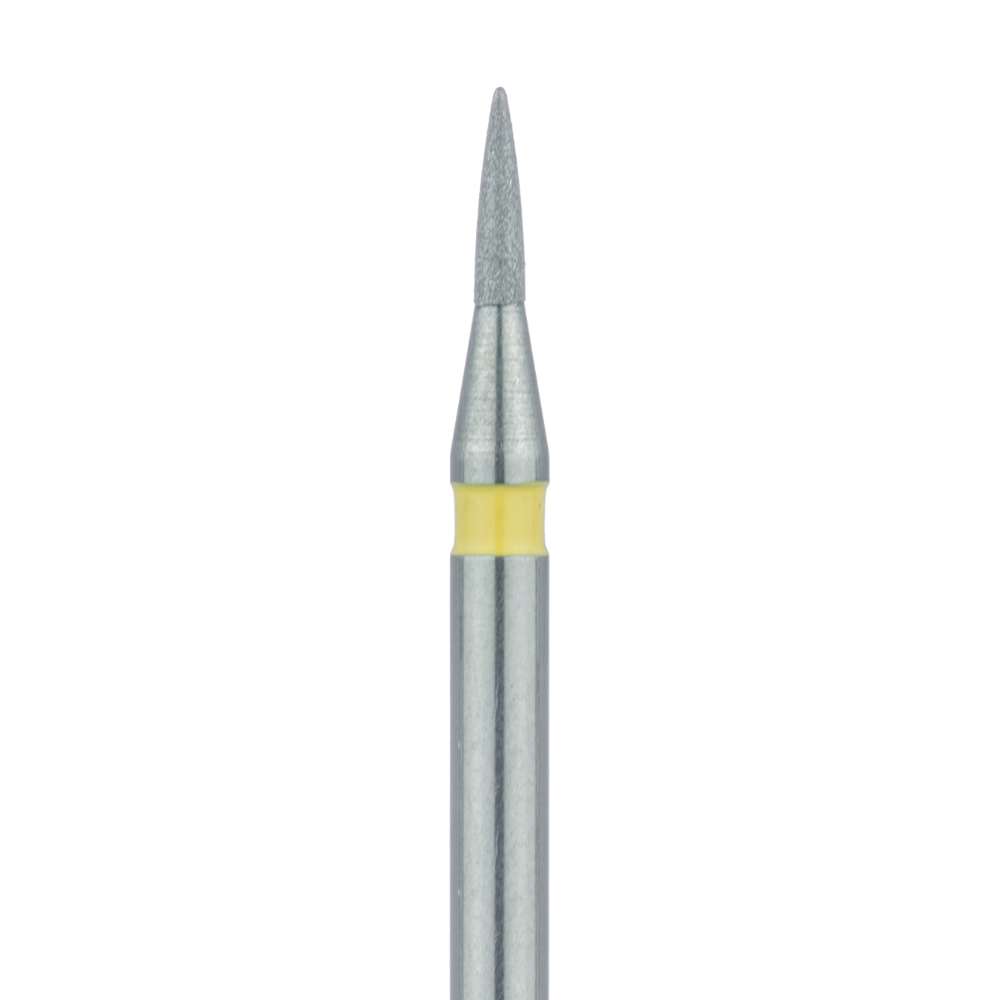 860C-009-FG Short Flame Diamond Bur, 0.9mm Extra Fine FG