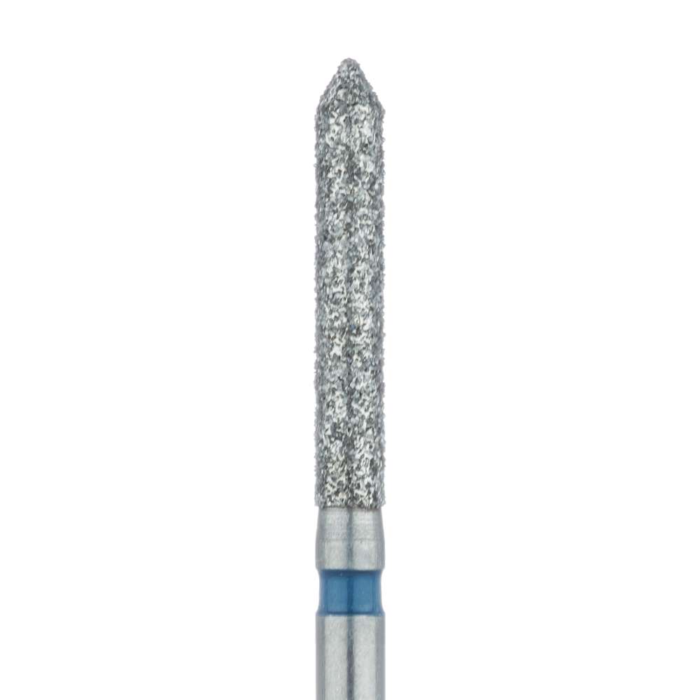 886-016-FG Long Pointed Tip Cylinder Diamond Bur, 1.6mm Medium,