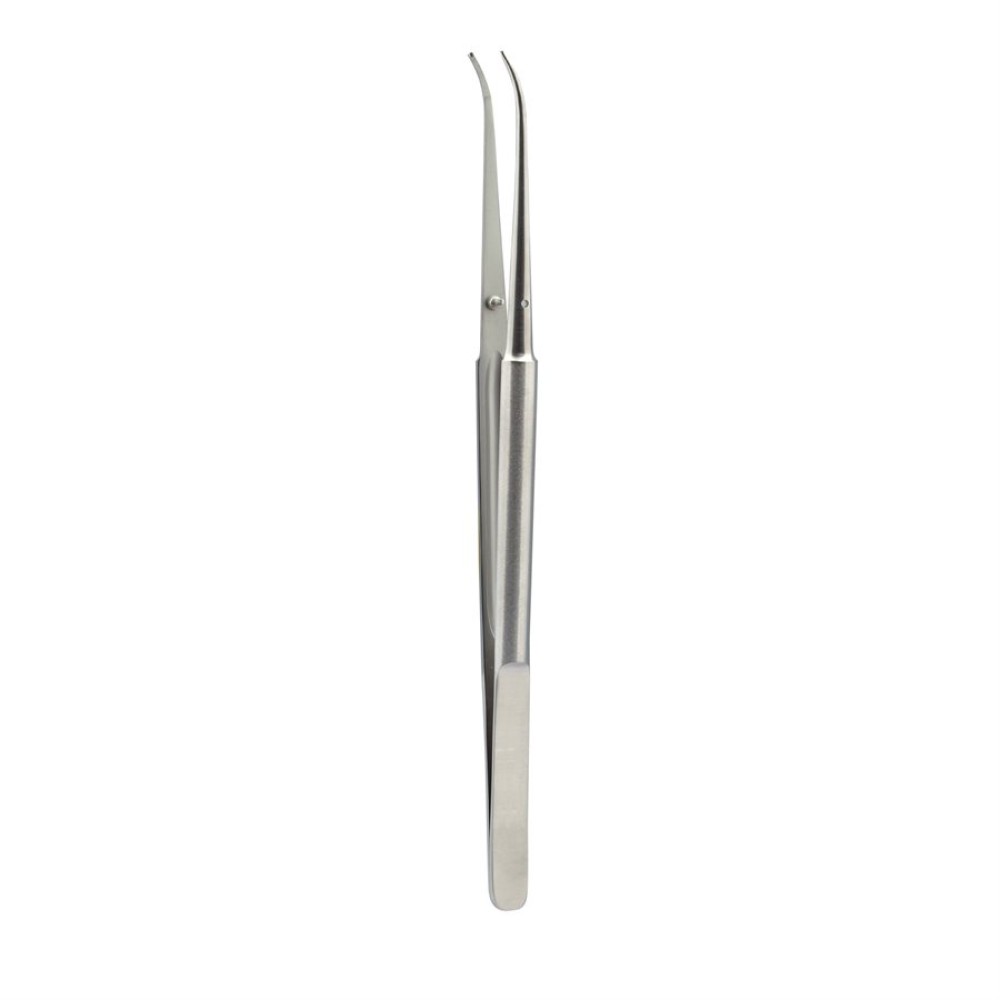 HI304 Surgery, Hand Instrument Curved Micro Surgical Forceps,