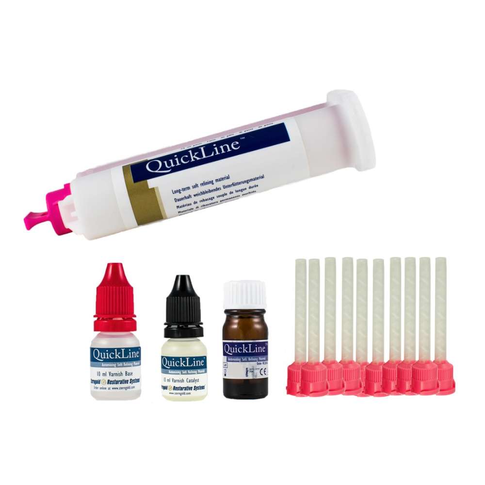 Quickline Introductory kit. Soft Reline Material